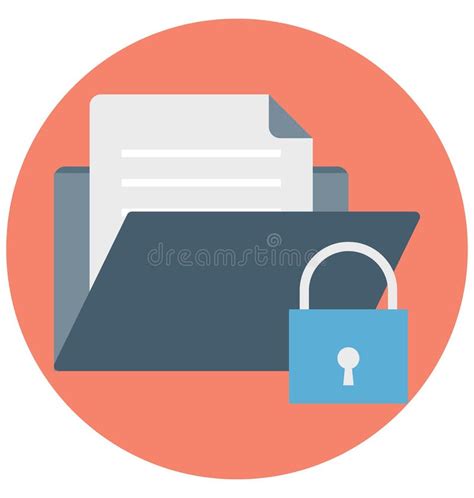 Locked Folder Color Isolated Vector Icon That Easily Can Be Modified
