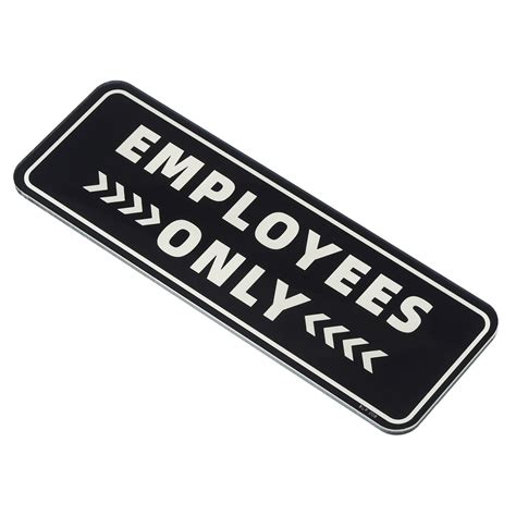 Uxcell Employee Only Sign 9x3 Self Adhesive Staff Only Sticker Black