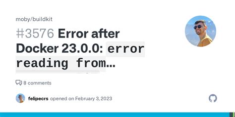Error After Docker 2300 `error Reading From Server Eof` · Issue