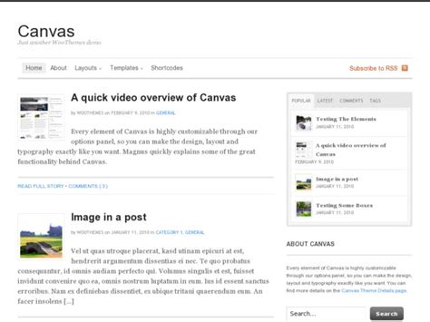 Canvas WordPress Theme MeThemes