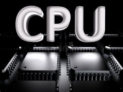 Red Central Processing Unit Is Decoding Data 3d Rendering Illustration