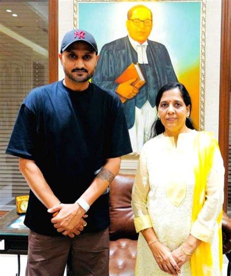 Former Cricketer And Rajya Sabha Mp Harbhajan Singh Meets Delhi Chief