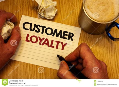 Handwriting Text Writing Customer Loyalty Concept Meaning Client Satisfaction Long Term