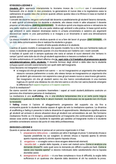 Appunti Preparazione Didattica Generale