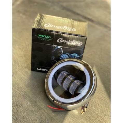 Jual Lampu Reflektor Depan Daymaker LED Vespa Px Primavera C Pitung Olong Capung Bektu Bekjul
