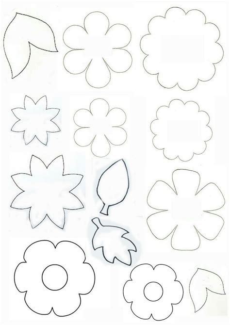 Felt Flower Template Paper Flower Patterns Paper Flowers Craft Felt