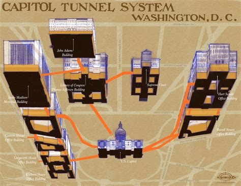 Us Capitol Tunnel System 1035x800px Oc Mapporn