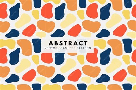 Premium Vector Abstract Colorful Vector Shapes Seamless Repeat Swatch Pattern White Background