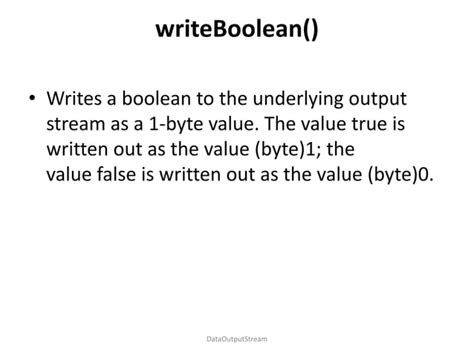 Class Data Outputstream Ppt