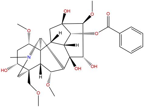 苯甲酰新乌头原碱 63238 67 5 专业中药化学对照品及天然产物化合物库