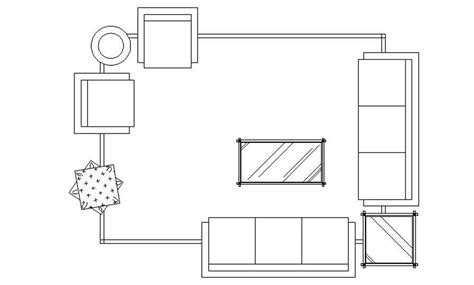 Sofa With Center Table Blocks In Autocad 2d Drawing Dwg File Cad File Cadbull