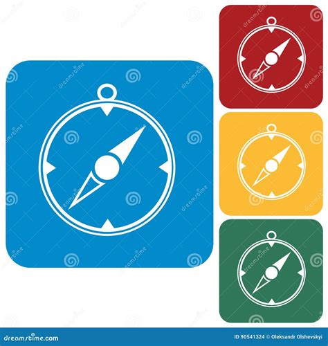 Compass Icons Set Isolated Stock Vector Illustration Of Journey 90541324