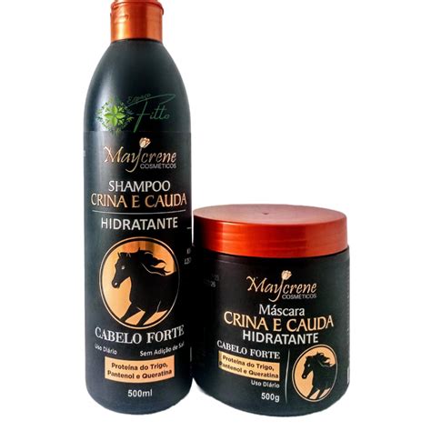 Kit Crina E Cauda Maycrene Crescimento Capilar Shampoo E Máscara