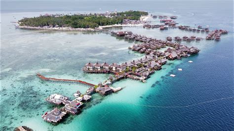 Drone View Mabul Island Where Is Base For Diving At Sipadan Scuba