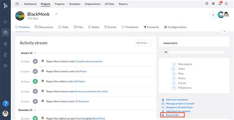 recovering deleted items in teamwave projects teamwave knowledge
