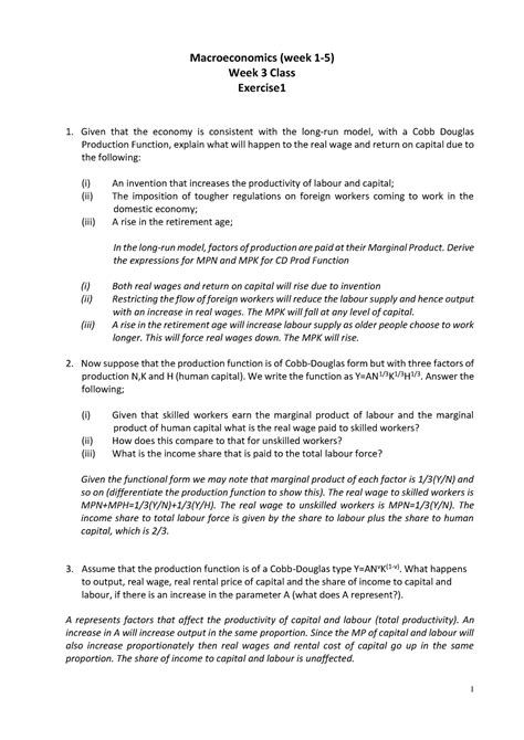 macroeconomics 2021 week 1 5 exercise 1 with answers 1