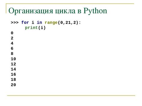 Цикл For в Python
