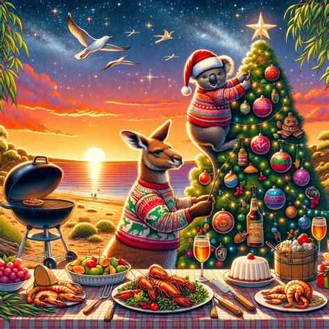 Australian Christmas Outback Wildlife And Festive Traditions Ai Art