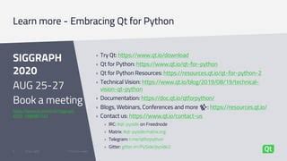 Embracing Qt For Python PPT