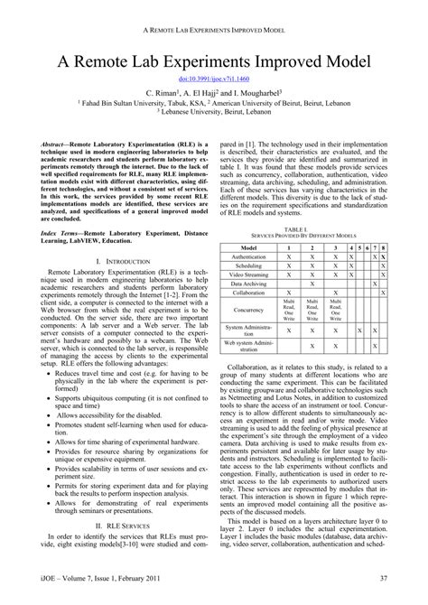 Pdf A Remote Lab Experiments Improved Model