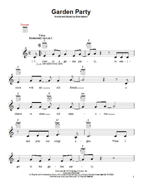 Garden Party By Ricky Nelson Ukulele Guitar Instructor