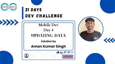 Day 4 UPDATING DATA Updating Data Flutter 21 Days Dev Challenge