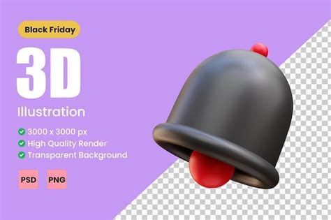 Premium Psd Bell 3d Render Illustration