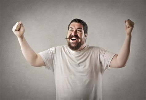 Happy Man Stock Image Image Of Winner Face Exult Lifting 71278369