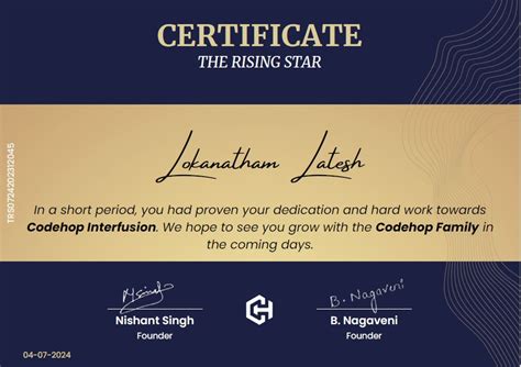 Lokanatham Latesh On Linkedin Risingstar Achievement Codehopinterfusion Teamwork Innovation