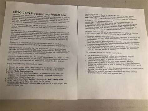 solved cosc 2425 programming project four one of the very