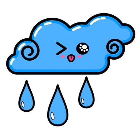 Dibujos Animados Feliz Raincloud Imágenes De Stock De Arte Vectorial