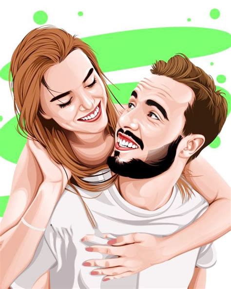 Draw Couple Portrait Illustration From Your Photo By Norneliebenber