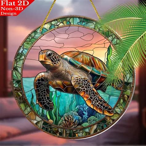 Cement Stained Glass Turtles