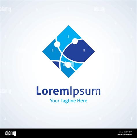 Atom Connectivity Square Blue Vector Logo Icon Business Stock Vector Image And Art Alamy