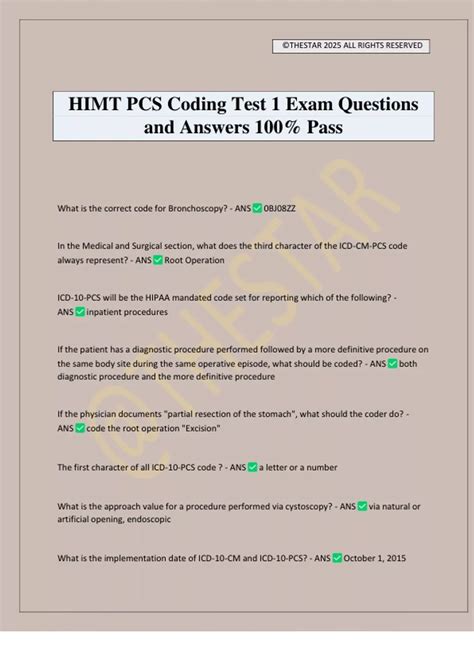 Himt Pcs Coding Test 1 Exam Questions And Answers 100 Pass Pcs