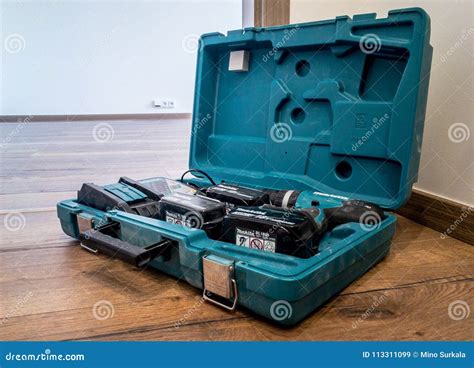 Heavily Used Dirty Makita Tools In An Open Toolbox Editorial Stock