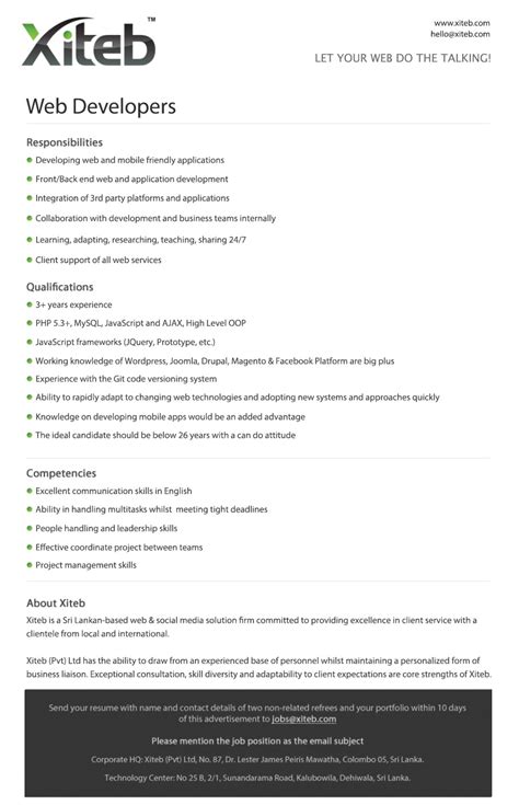 Web Developers