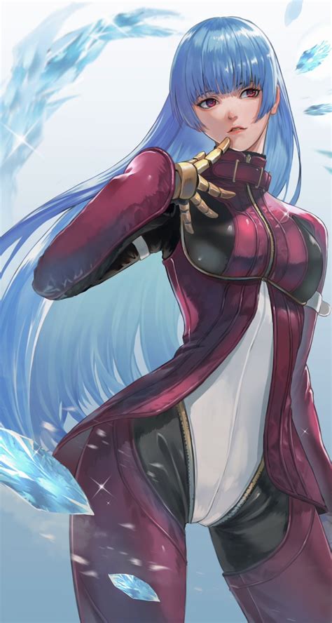 Safebooru 1girl Belt Blue Hair Bodysuit Breasts Cowboy Shot