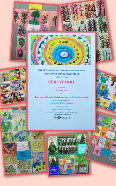 Mamy certyfikat Kreatywne Prace Plastyczne Sportowa Szkoła Podstawowa nr
