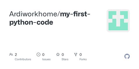 Github Ardiworkhome My First Python Code