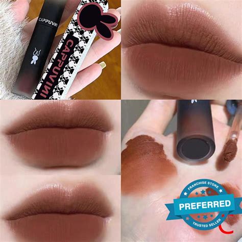 Sexy Black Lip Gloss Dark Liquid Lipstick Long Lasting Velvet Lip Waterproof Matte Lip P R