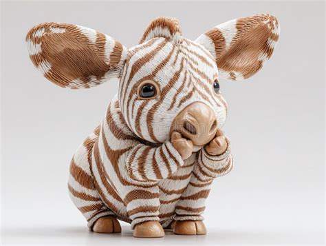 Adorable Okapi Character In 3d Chibi Cartoon Style Front View Perfect