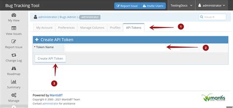 Create API Token In MantisBT 2024 TestingDocs