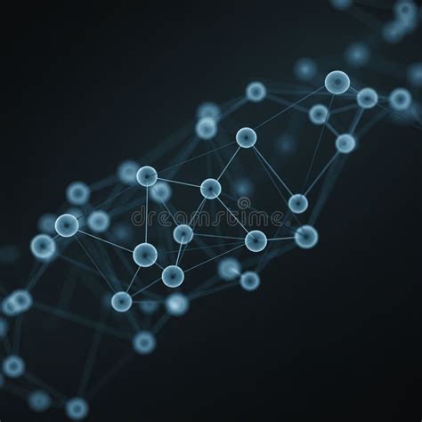 Abstract Digital Network Structure With Interconnected Nodes And Lines