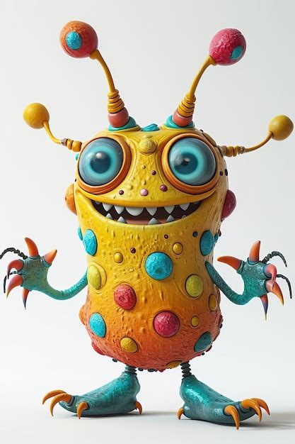 Strange Moth Spongebob Isolated On White Background Premium Ai