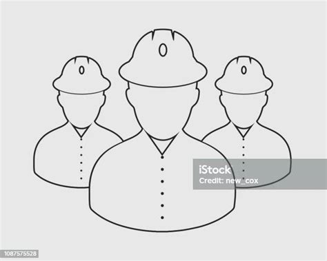 灰色背景上的工作人員團隊線圖示向量圖形及更多人圖片 人 人群 剪裁圖 Istock