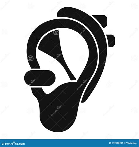 Modern Hearing Aid Icon Simple Vector Education Social Help Stock