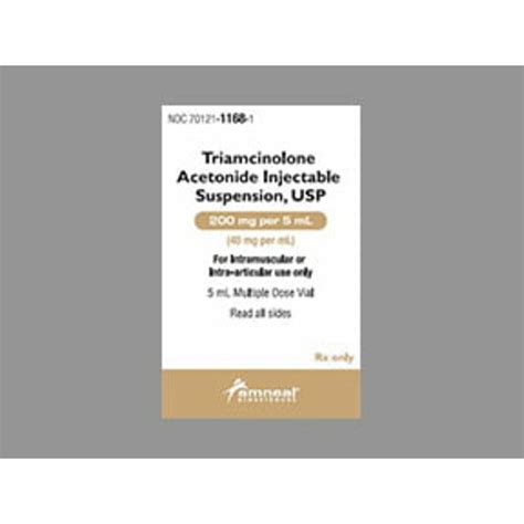 Amneal Triamcinolone Acetonide Injectable Suspension 5 Ml Delivery Or