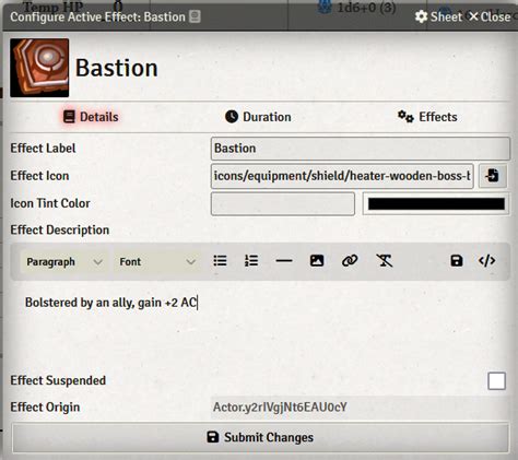 Add A Rich Description Field To Active Effects · Issue 8731 · Foundryvttfoundryvtt · Github