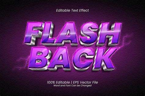 Premium Vector 3d Flashback Text Effect Editable Gaming Headline